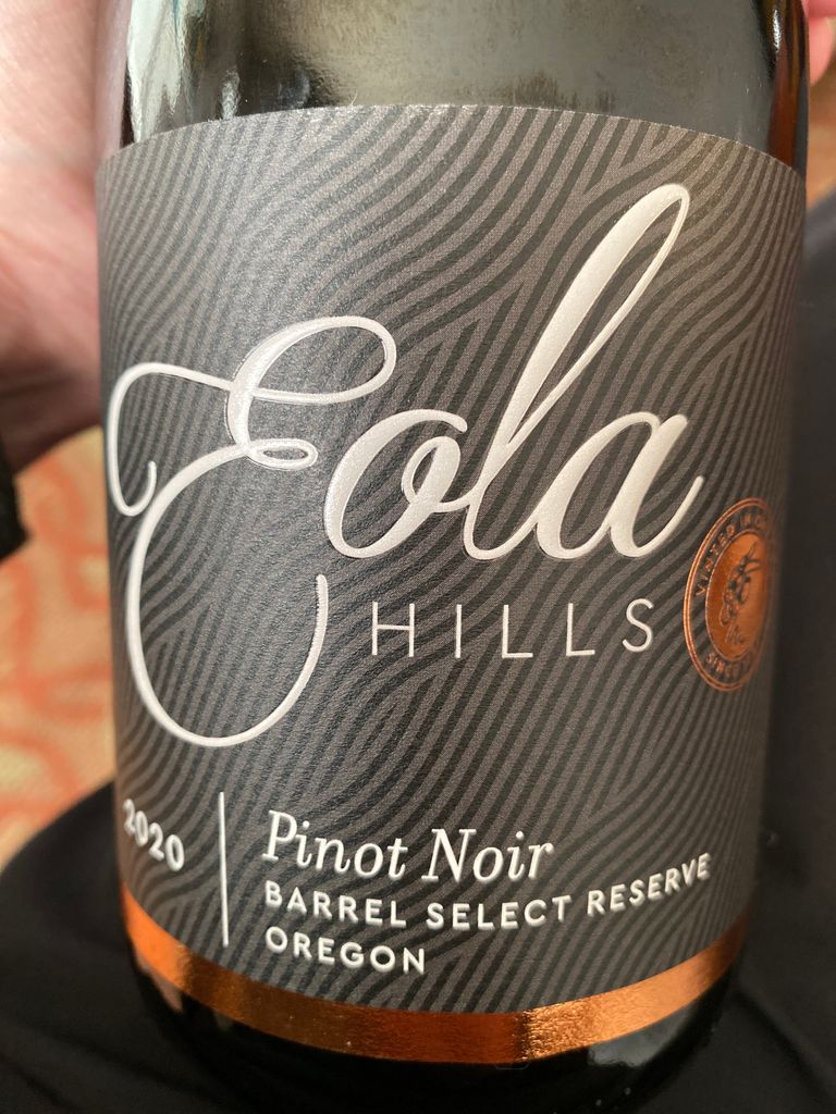 2020 Eola Hills Wine Cellars Pinot Noir Barrel Select Reserve, USA ...