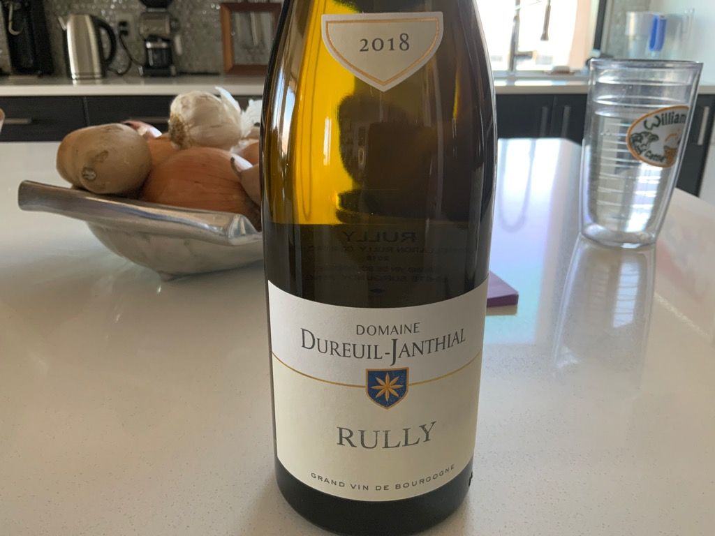 2018 Dureuil-Janthial Rully Blanc, France, Burgundy, Côte Chalonnaise ...