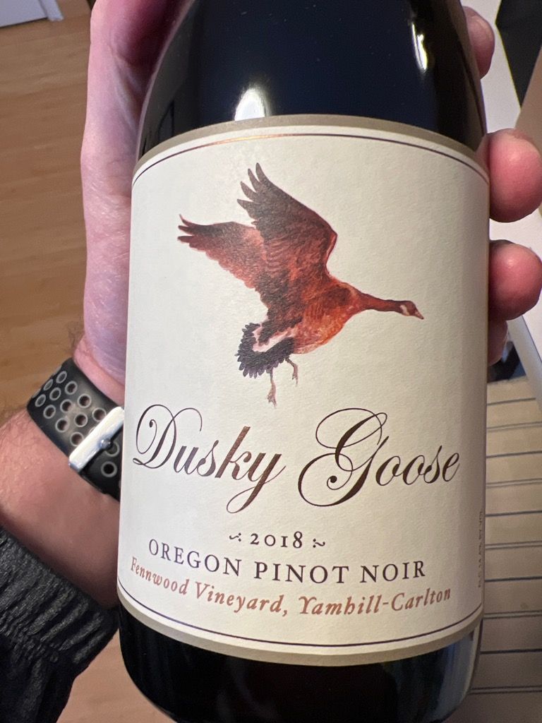 2018 Dusky Goose Pinot Noir Fennwood Vineyard, USA, Oregon, Willamette ...