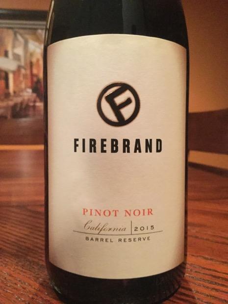 2015 Firebrand Wines Pinot Noir Barrel Reserve, USA, California ...