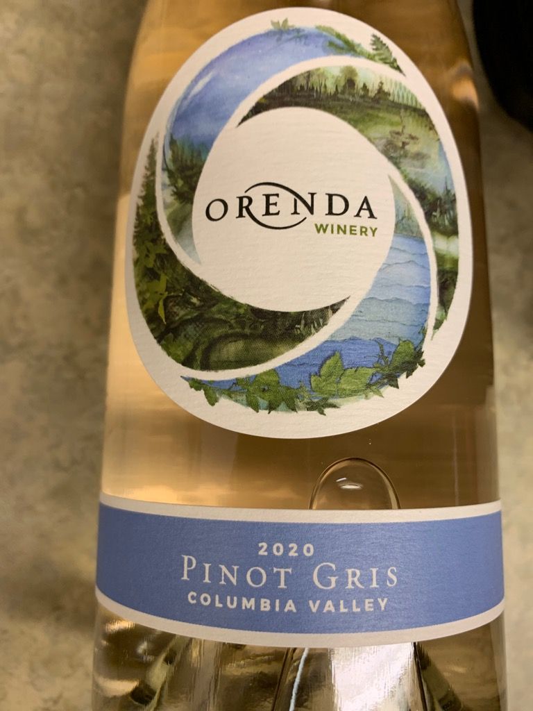 2021 Orenda Winery Pinot Gris, USA, Washington, Columbia Valley ...
