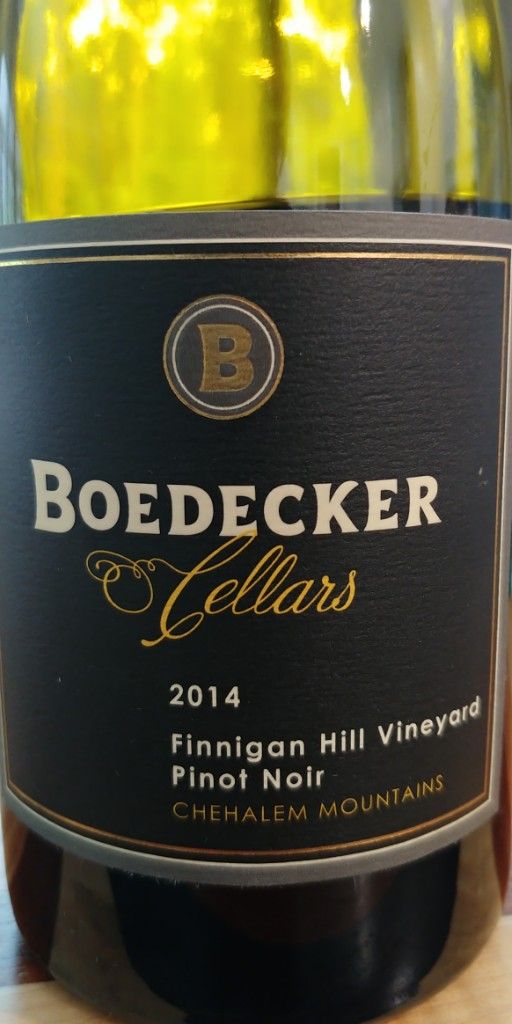 2014 Boedecker Cellars Pinot Noir Finnigan Hill, USA, Oregon ...