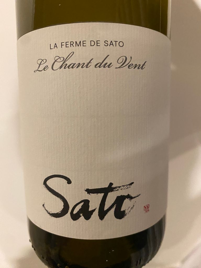 2019 Sato Chardonnay La Ferme de Sato Le Chant du Vent, New Zealand ...