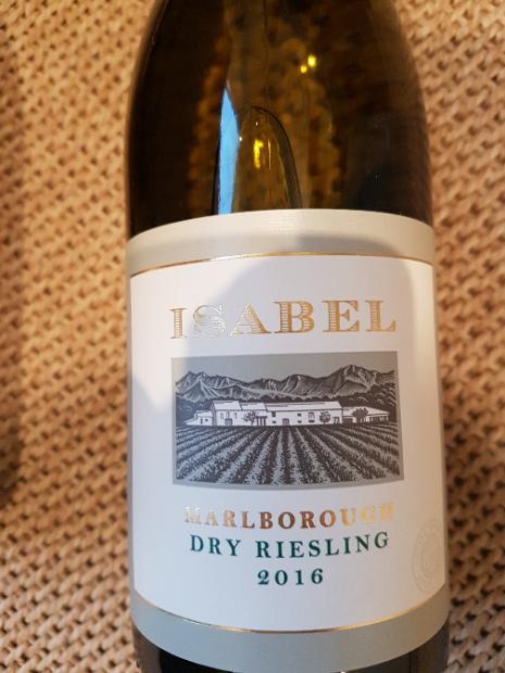 2016 Isabel Dry Riesling, New Zealand, South Island, Marlborough ...