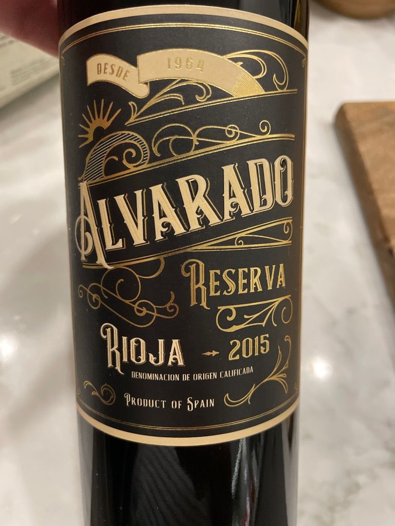 2015 Alvarado Rioja Reserva, Spain, La Rioja, La Rioja Alta, Rioja ...
