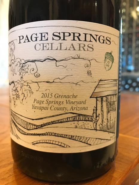 2015 Page Springs Cellars Grenache Arizona Stronghold, USA, Arizona ...