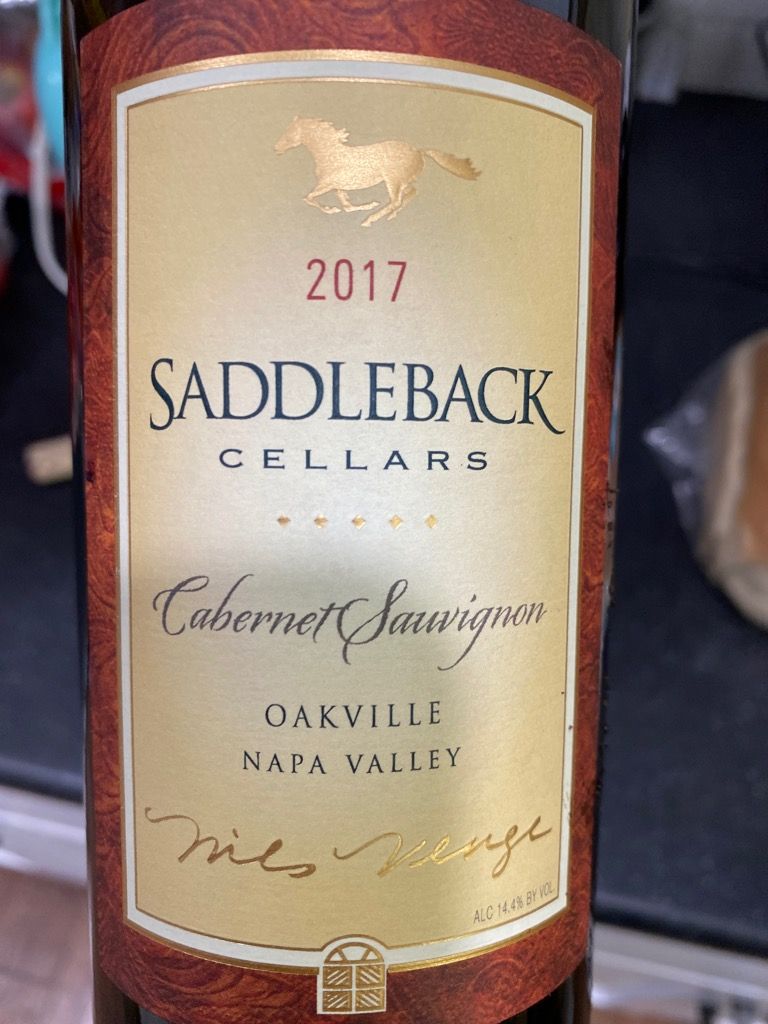 2017 Saddleback Cellars Cabernet Sauvignon Nils Special Barrel ...