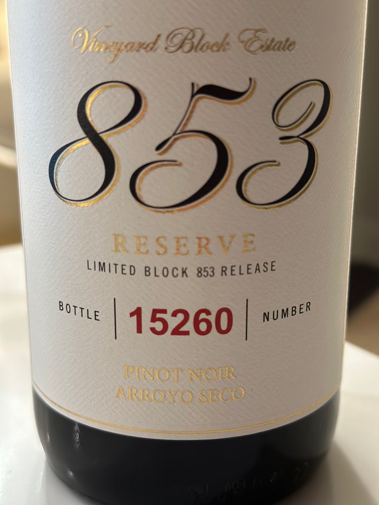 2020 Vineyard Block Estate Pinot Noir 853 Reserve, USA, California ...