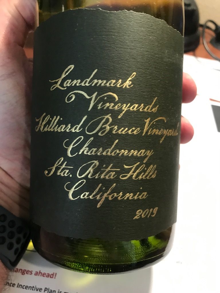 2019 Landmark Chardonnay Hilliard Bruce Vineyard, USA, California ...