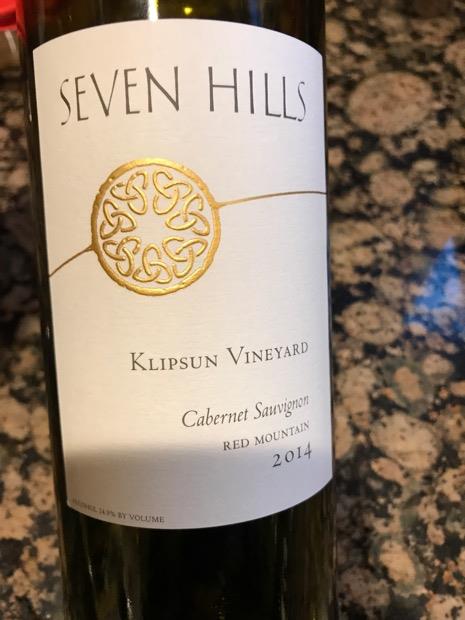 2014 Seven Hills Winery Cabernet Sauvignon Klipsun Vineyard, USA, Washington, Columbia Valley ...