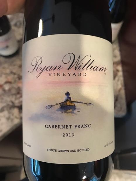 2013 Ryan William Vineyard Cabernet Franc Ryan William Vineyard, USA ...