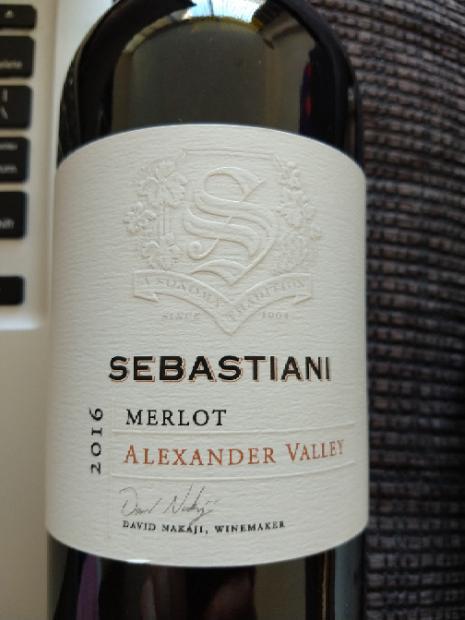 2016 Sebastiani Vineyards & Winery Merlot Alexander Valley, USA ...