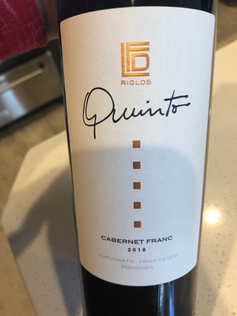 2022 Riglos Cabernet Franc Quinto Finca Las Divas, Argentina, Mendoza ...