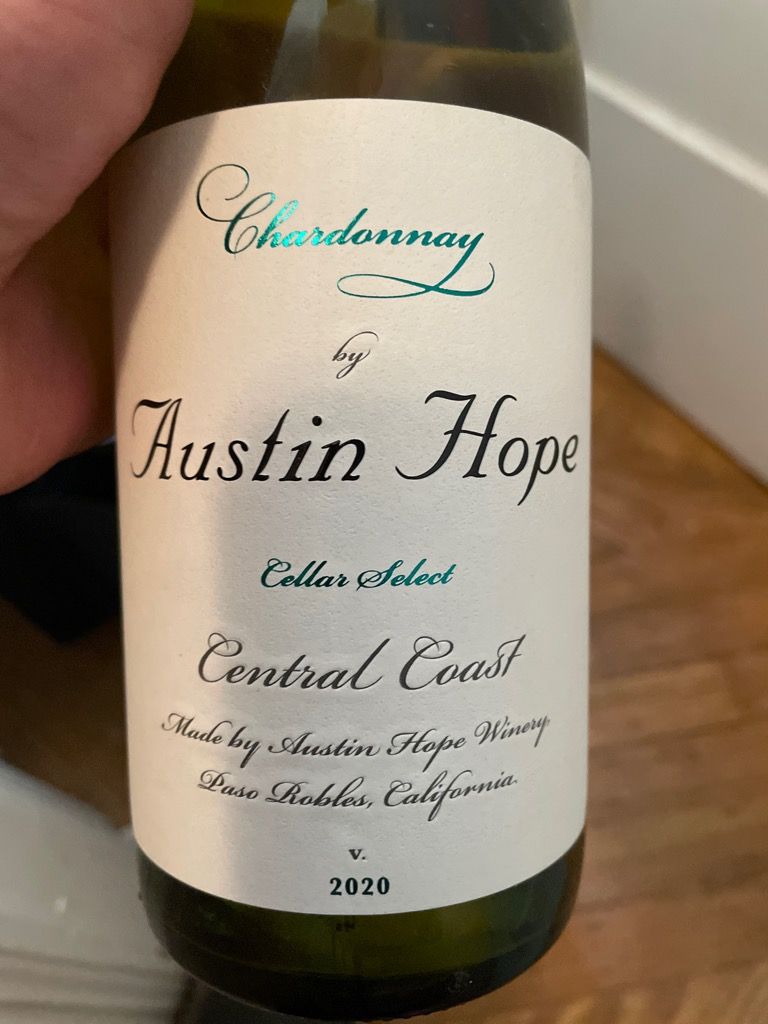 2020 Hope Family Wines Chardonnay Austin, USA, California, Central ...