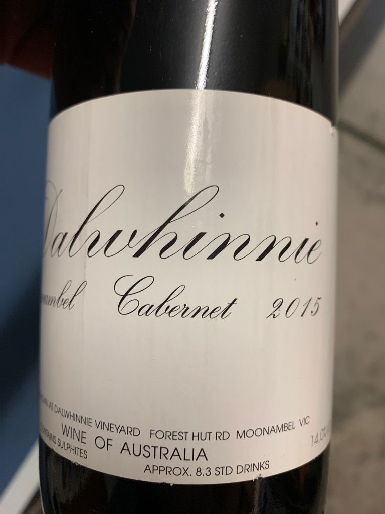 2015 Dalwhinnie Cabernet Sauvignon Moonambel Pyrenees, Australia ...