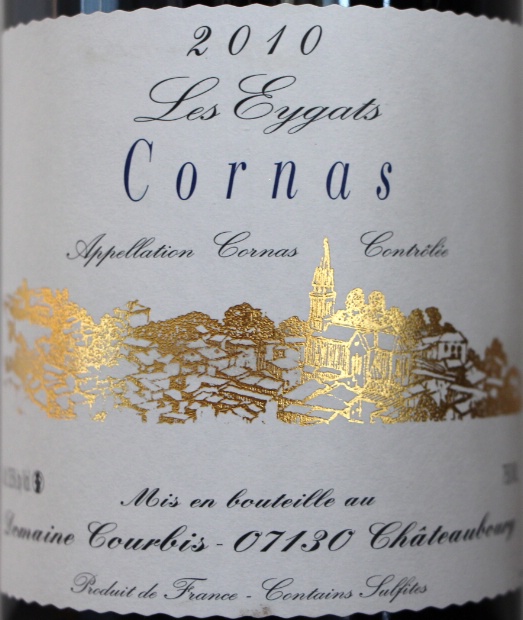 2010 Domaine Courbis Cornas Les Eygats, France, Rhône, Northern Rhône ...