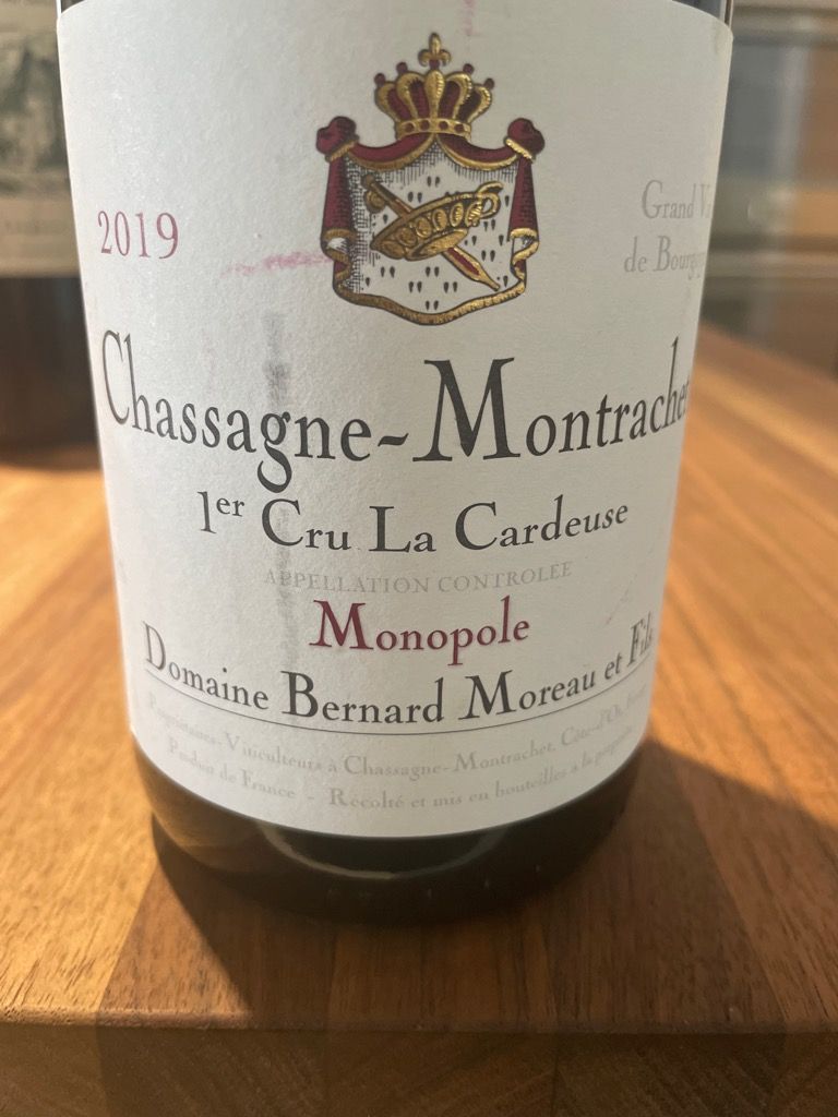 2019 Domaine Bernard Moreau et Fils Chassagne-Montrachet 1er Cru ...