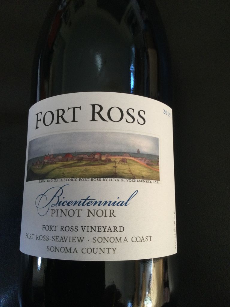 2019 Fort Ross Pinot Noir Bicentennial Commemorative Bottling Fort Ross ...