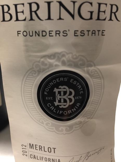 2012 Beringer Vineyards Merlot Founders' Estate, USA, California ...