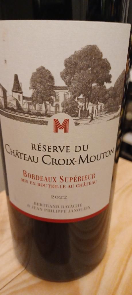 2022 Château Croix Mouton (Jean-Philippe Janoueix) Réserve du Château ...