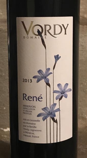 2013 Domaine VORDY René Minervois, France, Languedoc Roussillon ...