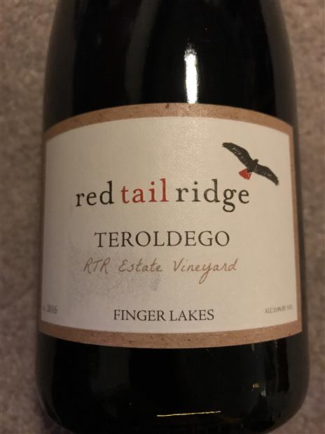 2016 Red Tail Ridge Winery Teroldego, USA, New York, Finger Lakes ...