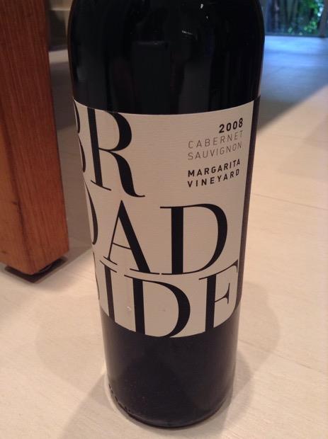 2008 Broadside Cabernet Sauvignon Margarita Vineyard, USA, California ...