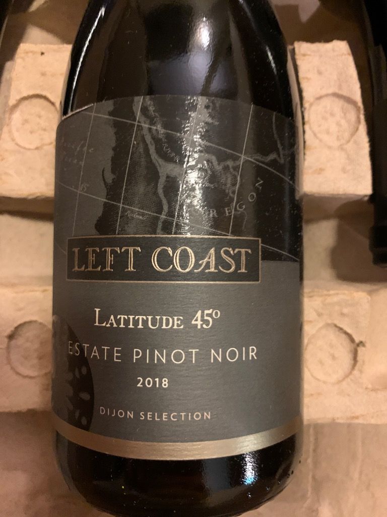 2019 Left Coast Estate Pinot Noir Latitude 45, USA, Oregon, Willamette ...
