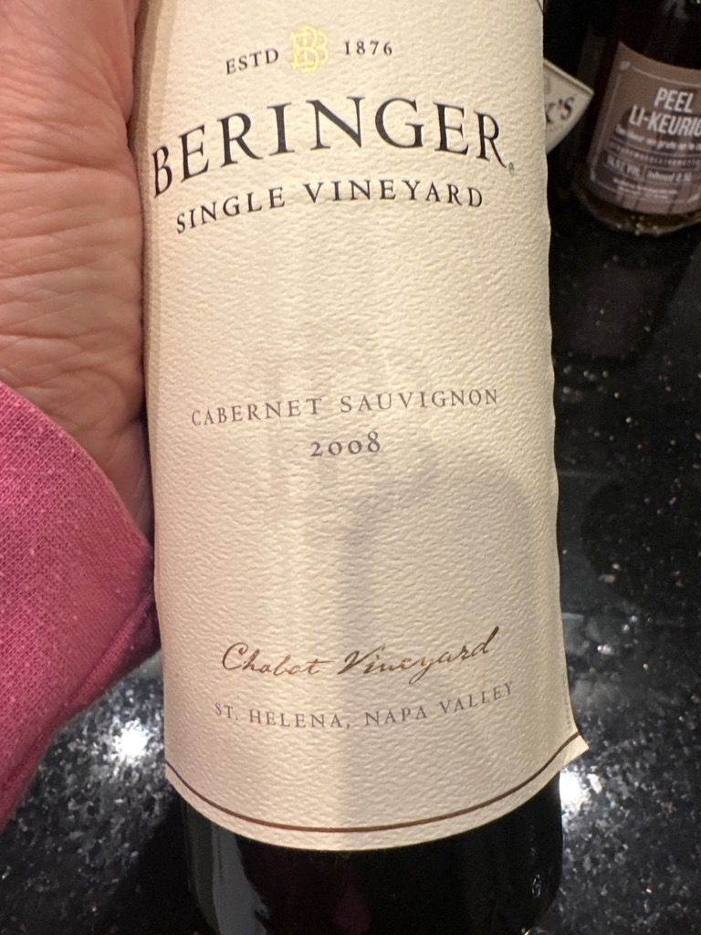 2009 Beringer Vineyards Cabernet Sauvignon Single Vineyard Chabot ...