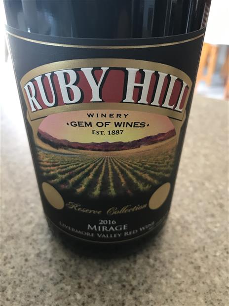 2017 Ruby Hill Winery Mirage, USA, California, San Francisco Bay ...