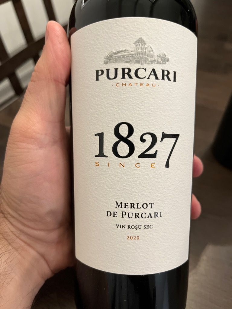 2020 Purcari 1827 Merlot de Purcari, Moldova, Ștefan Vodă Region ...