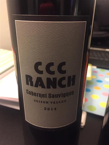 2014 CCC Ranch Cabernet Sauvignon, USA, California, North Coast, Suisun ...
