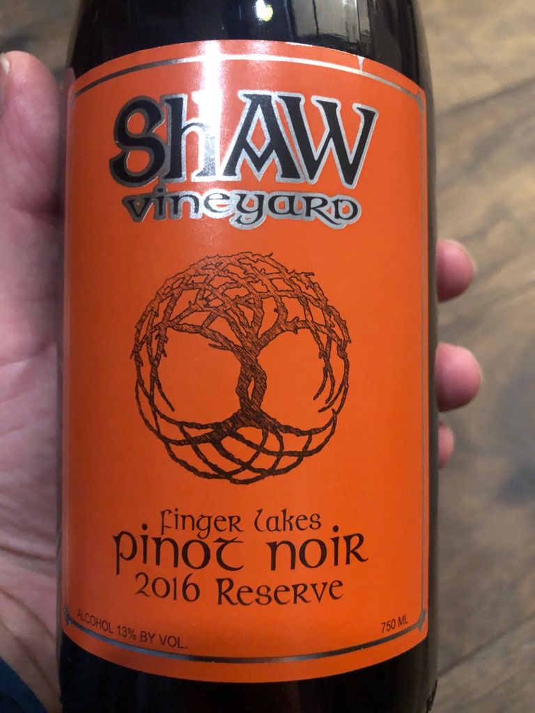 2016 Shaw Vineyard Pinot Noir Reserve Finger Lakes, USA, New York ...