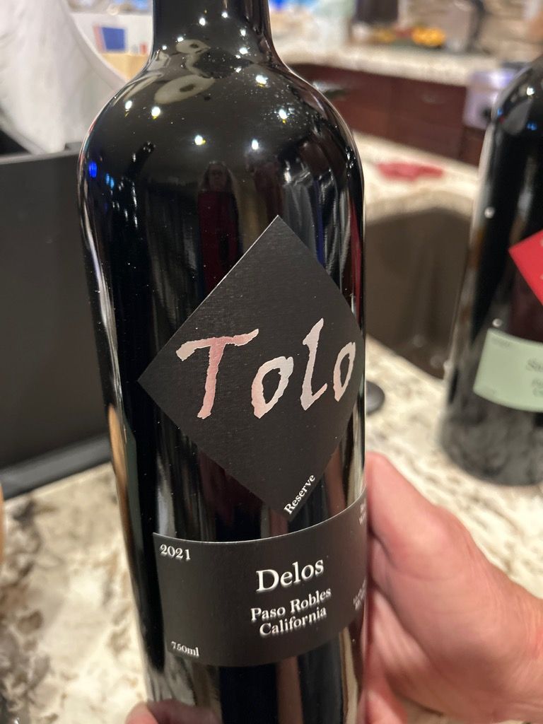 2021 Tolo Cellars Delos, USA, California, Central Coast, Paso Robles ...