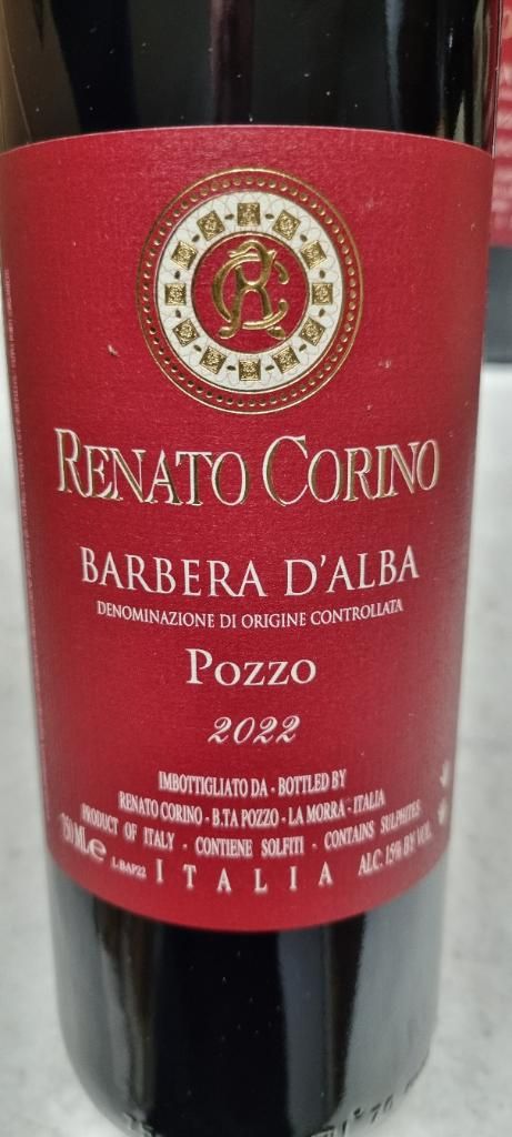 2022 Renato Corino Barbera d'Alba Vigna Pozzo, Italy, Piedmont, Alba ...