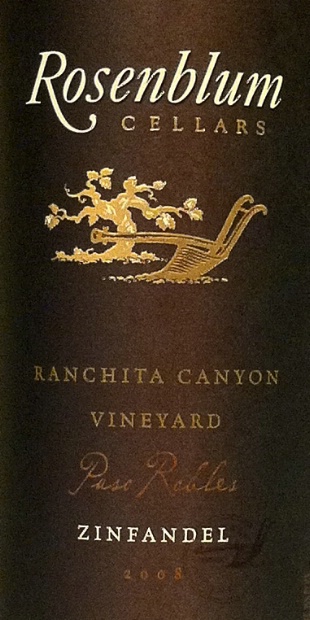 2008 Rosenblum Cellars Zinfandel Ranchita Canyon Vineyard, USA ...