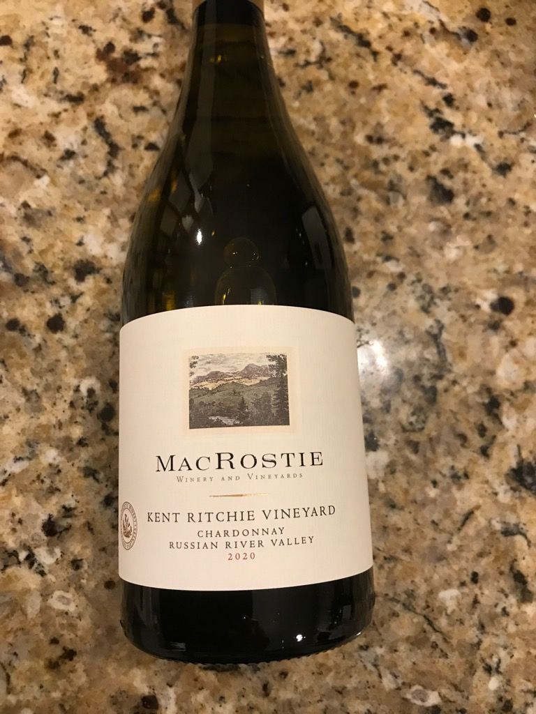 2021 MacRostie Chardonnay Kent Ritchie Vineyard, USA, California ...
