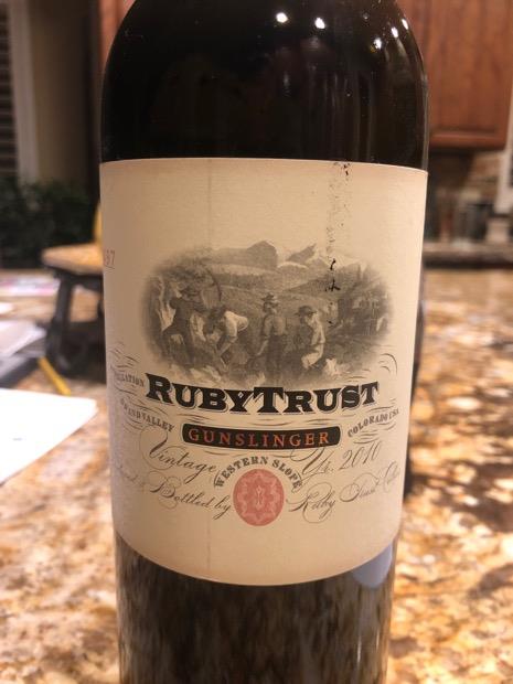 2011 Ruby Trust Cellars Gunslinger, USA, Colorado, Grand Valley - CellarTracker