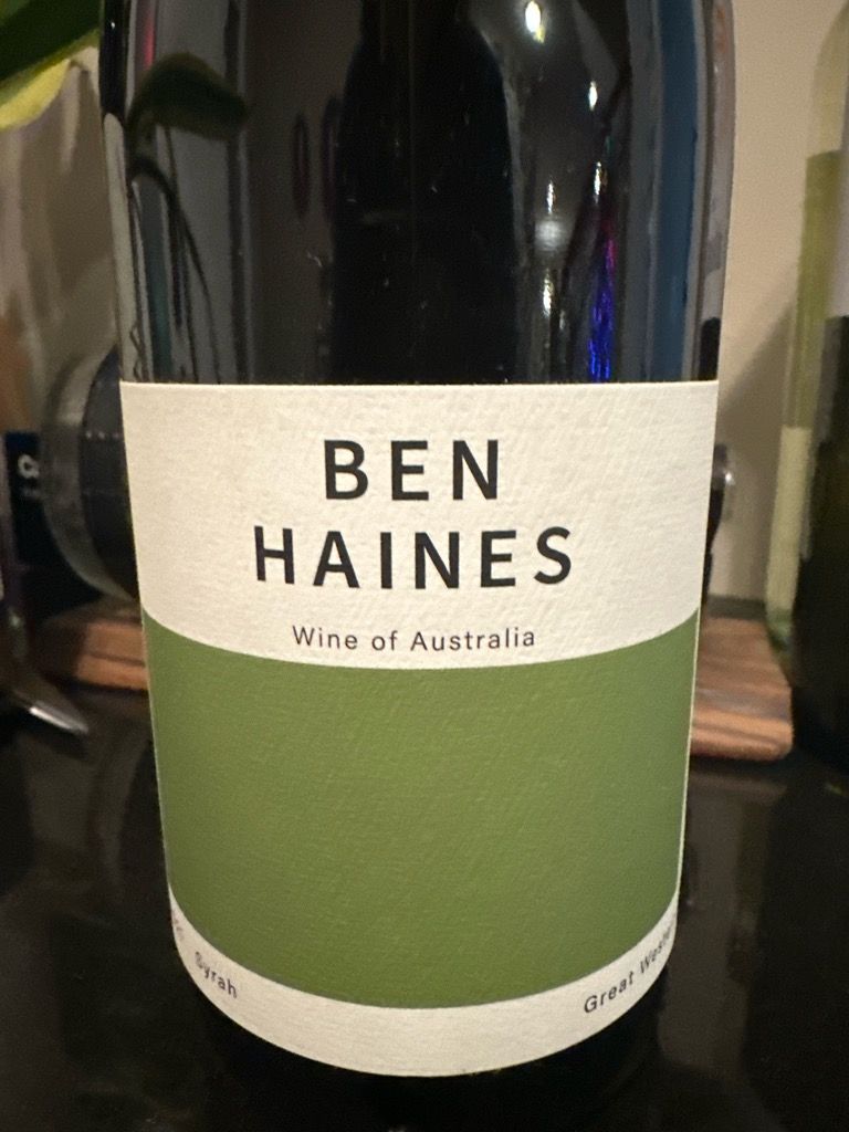 2023 Ben Haines Wine Co Syrah, Australia, Victoria, Central Victoria - CellarTracker