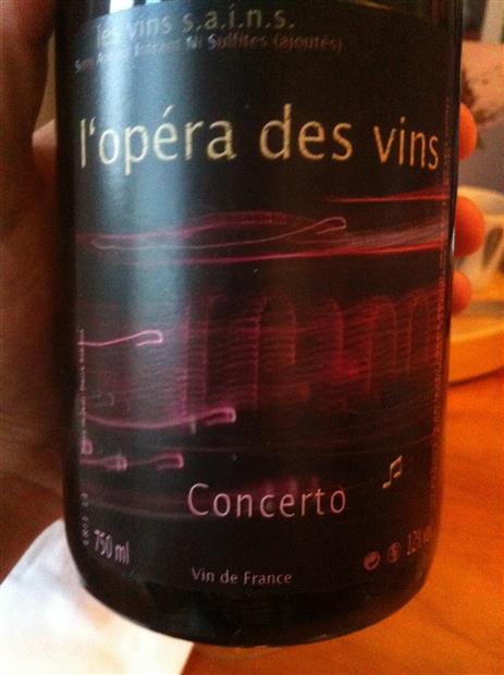 2019 Jean-Pierre Robinot (L'Opera des Vins) Concerto D'Oniss, France ...