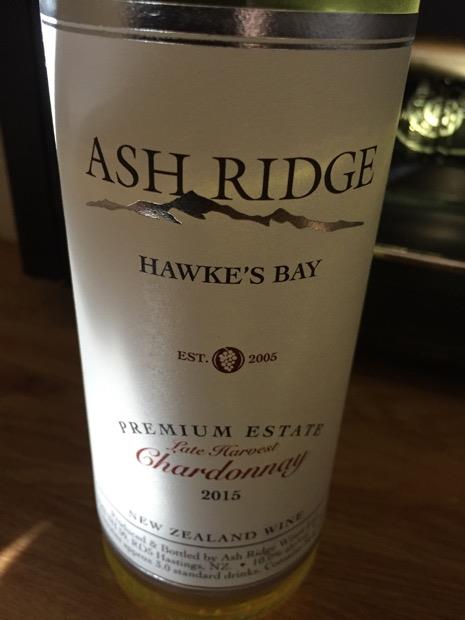 2015 Ash Ridge Chardonnay Premium Estate Late Harvest, New Zealand ...
