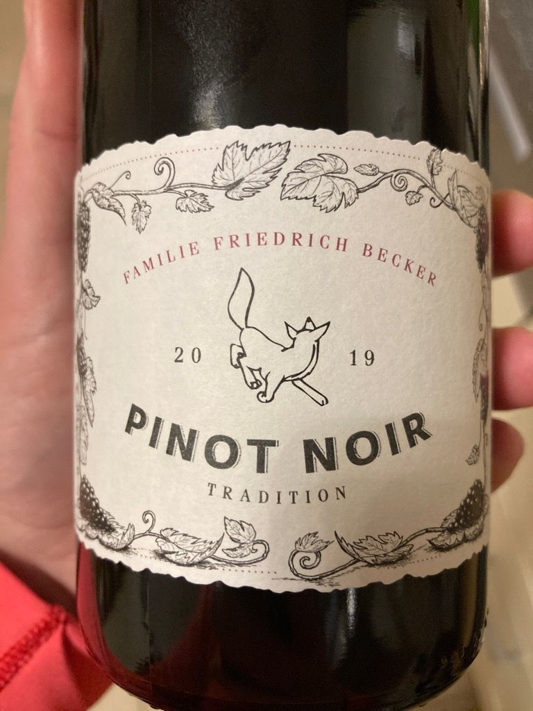 2019 Friedrich Becker Pinot Noir Tradition, Germany, Pfalz - CellarTracker