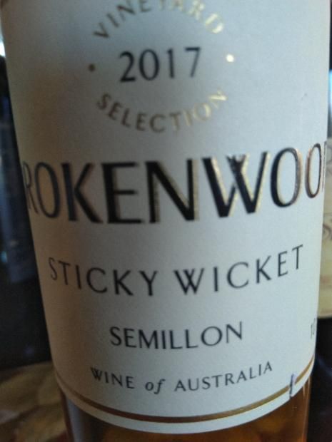 2017 Brokenwood Sémillon Sticky Wicket, Australia, New South Wales ...