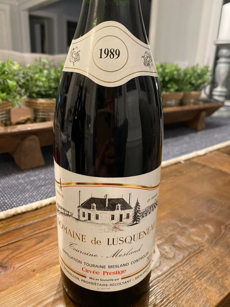 1989 Domaine de Lusqueneau Touraine-Mesland, France, Loire Valley ...