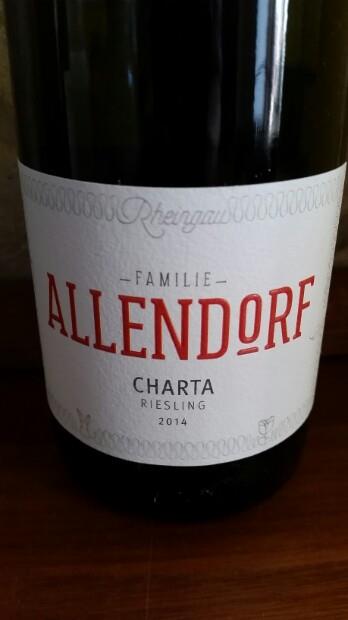2011 Weingut Fritz Allendorf Riesling Charta, Germany, Rheingau ...