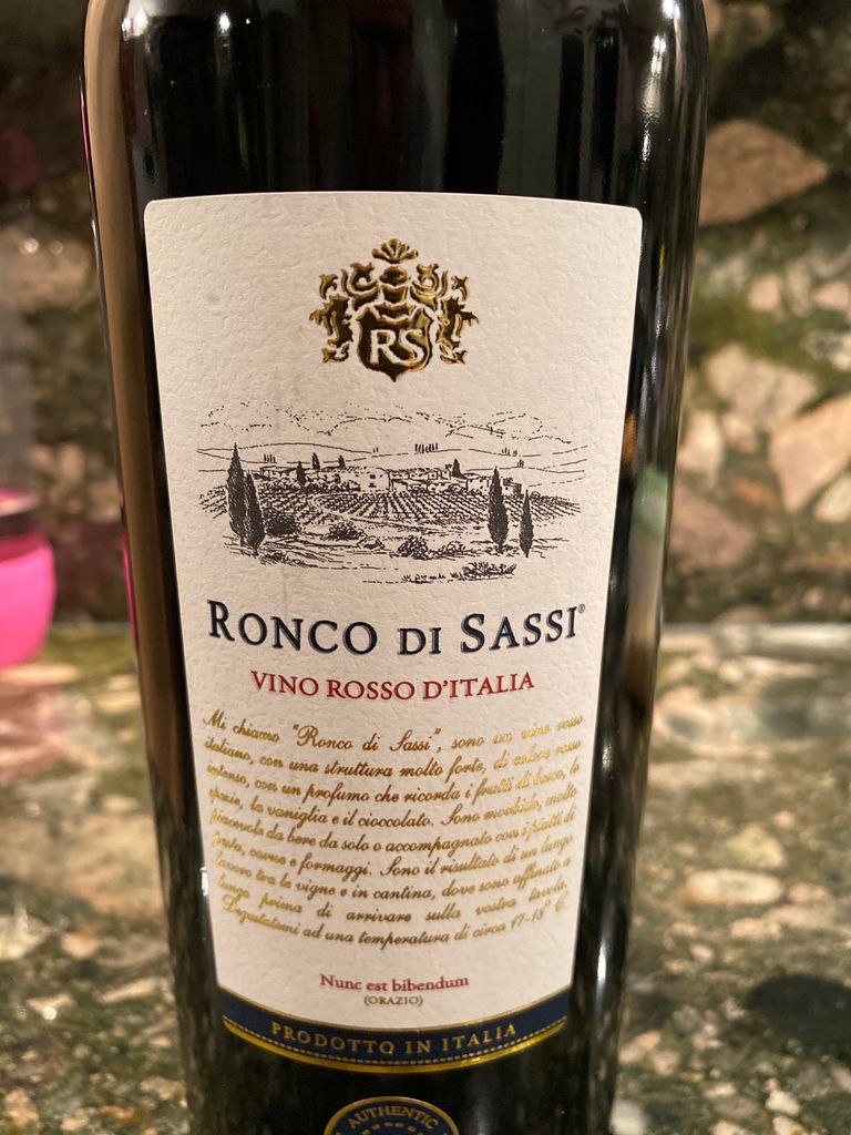 2015 Ronco di Sassi Vino Rosso d'Italia, Italy, Puglia, Puglia IGT ...