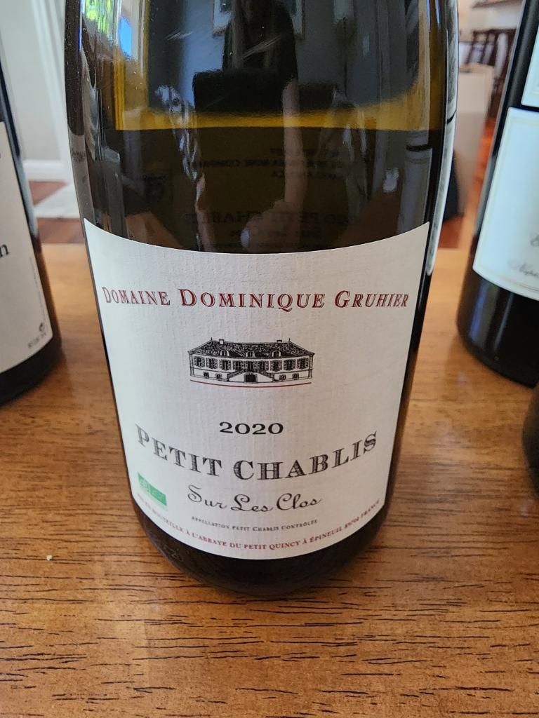 2020 Dominique Gruhier Petit Chablis, France, Burgundy, Chablis, Petit ...