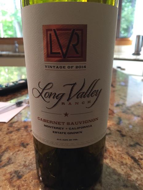 2014 Long Valley Ranch Cabernet Sauvignon Monterey County Unfined and ...