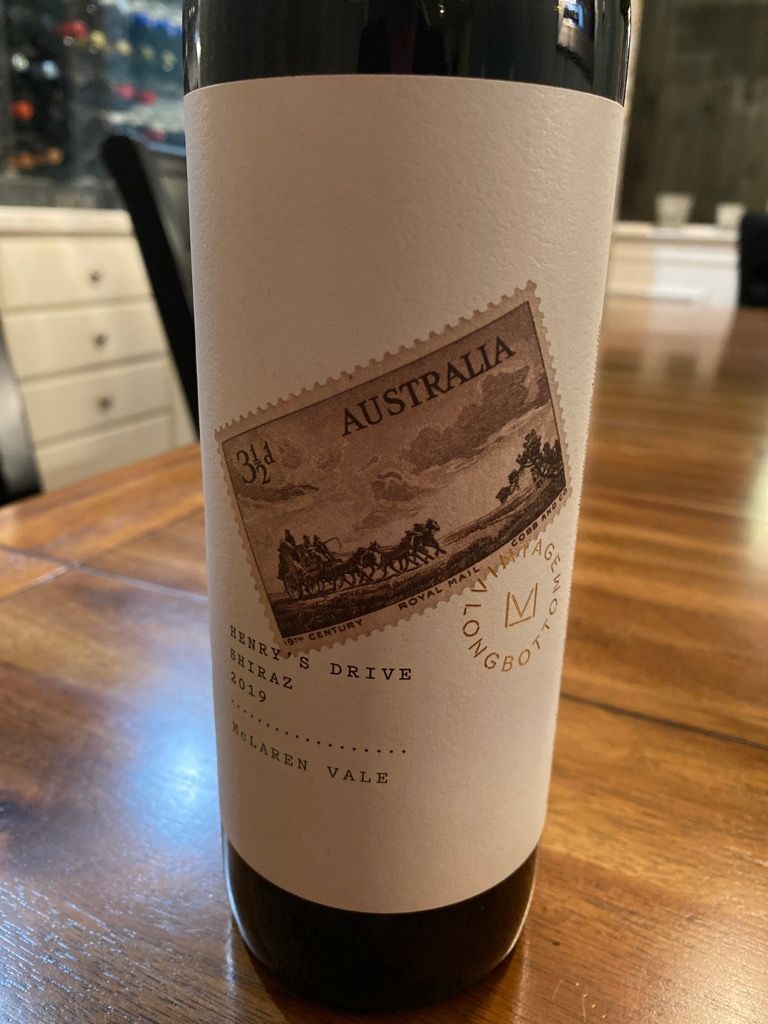 2019 Henry's Drive Shiraz Longbottom, Australia, South Australia ...