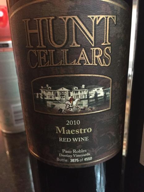 2010 Hunt Cellars Maestro Destiny Vineyards, USA, California, Central ...